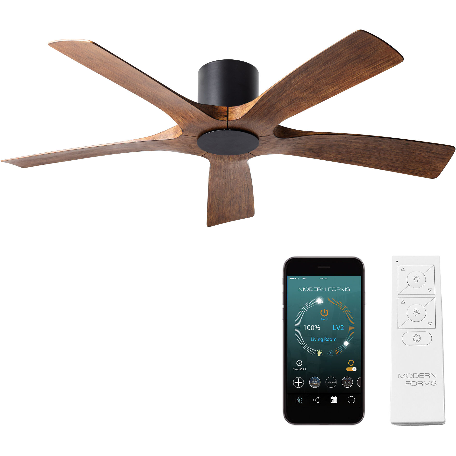 Modern Forms FH-W1811-5-MB Aviator 54 inch Matte Black Ceiling Fan