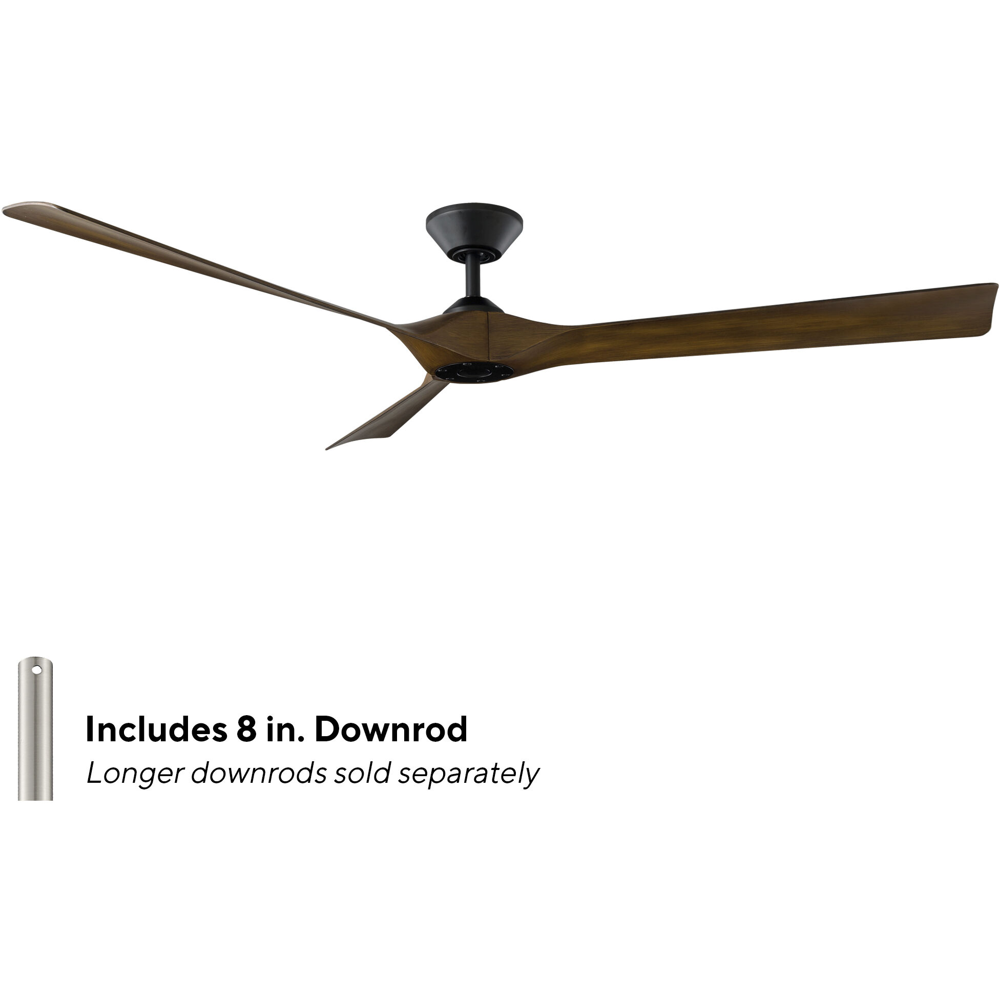 Modern Forms FR-W2204-70-MB Torque 70 inch Matte Black Downrod Ceiling Fan