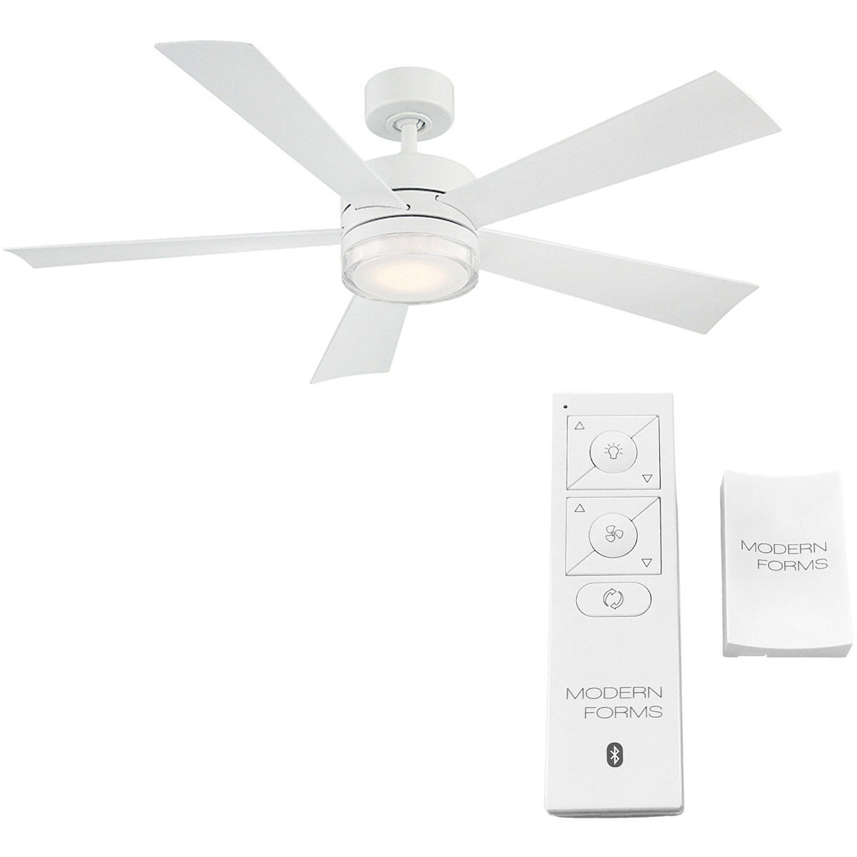 Modern Forms FR-W1801-52L-MW Wynd 52 inch Matte White Ceiling Fan in ...