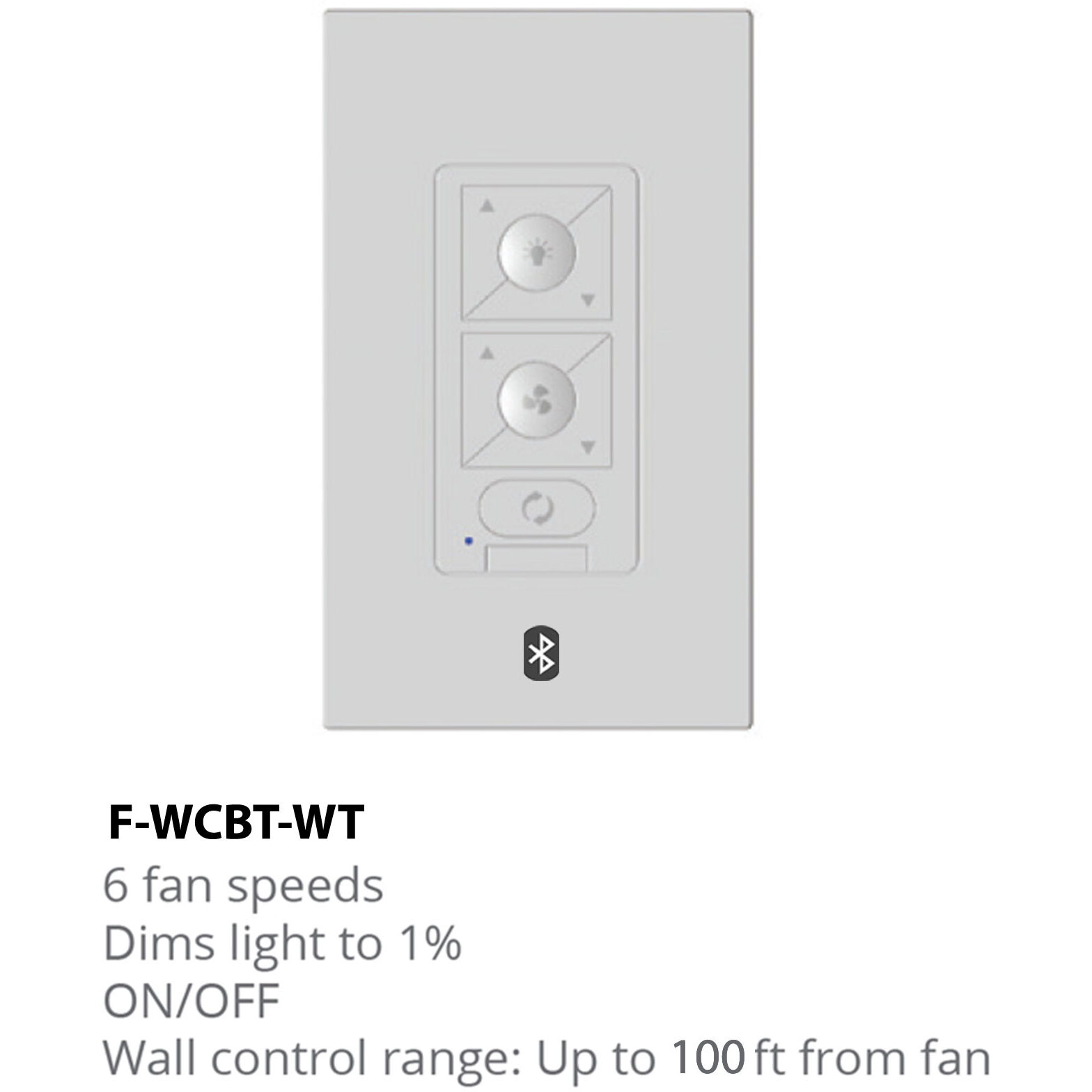 Modern Forms F-WCBT-WT Julian White Fan Controller